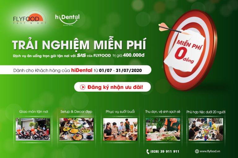 Ưu đãi chào hè từ hiDental với Flyfood! Đăng ký ngay. nhận quà hấp dẫn